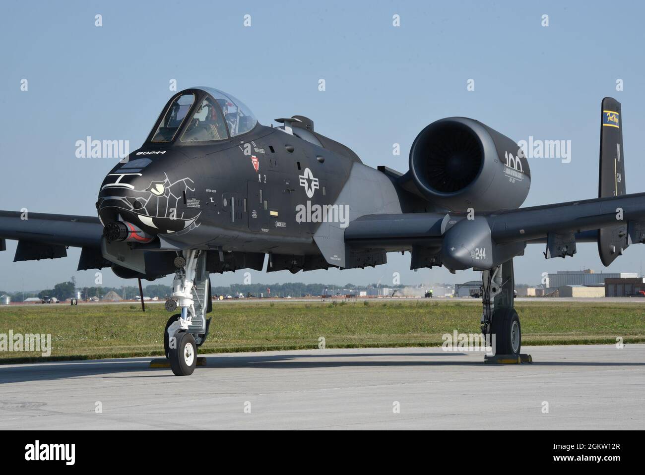 A black and grey U.S. Air Force A-10 Thunderbolt II from the Indiana ...
