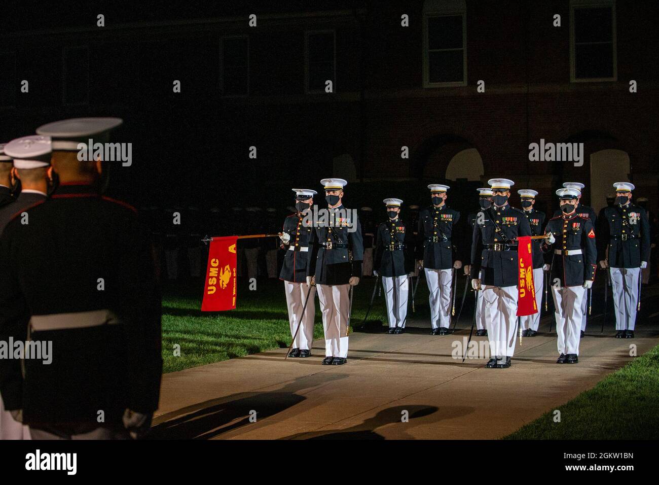 Marines with Marine Barracks Washington perform “officers center ...