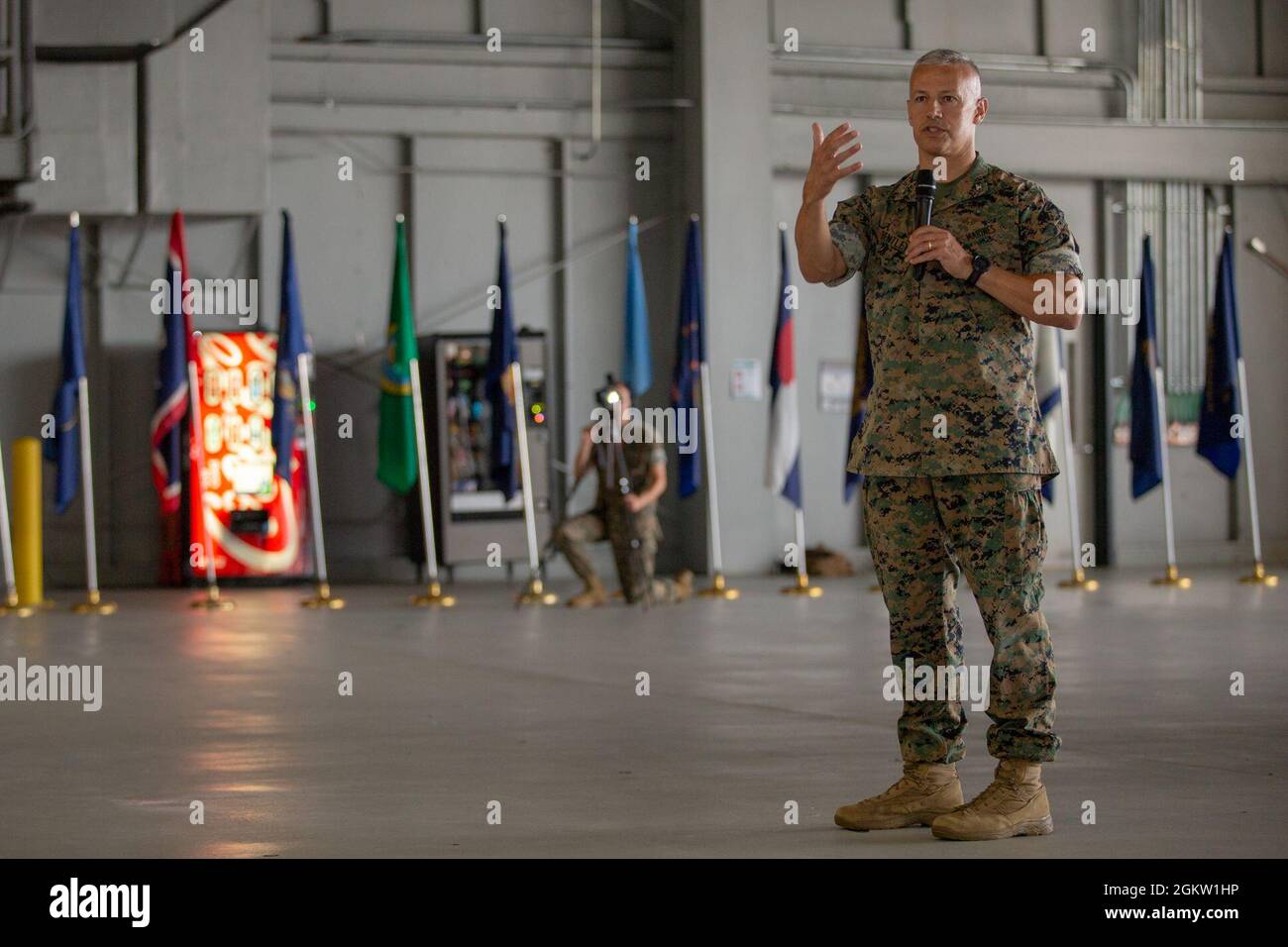 U.S. Marine Corps Col. William C. Bentley, commanding officer of Marine ...