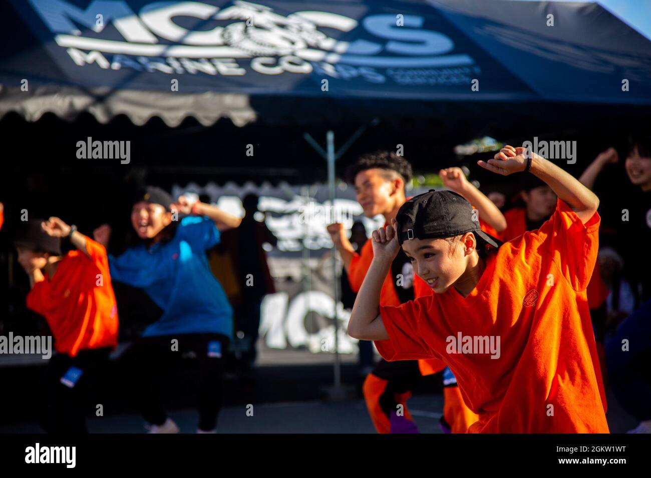 The “What’s Up Akemi” dance team performs during the Camp Foster ...