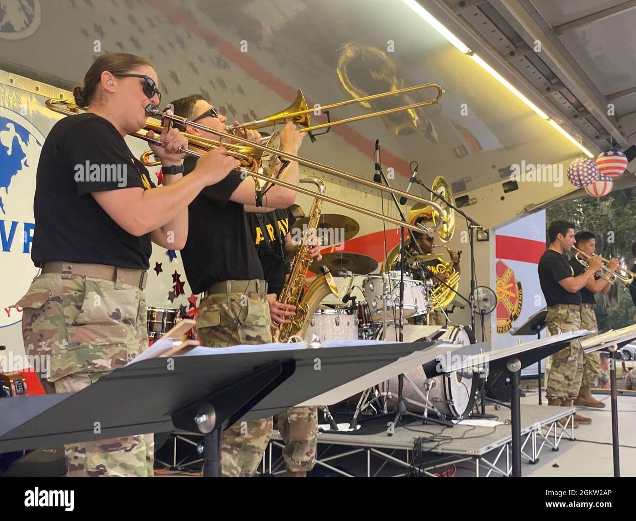 The 3rd Infantry Division Band plays for the Hunter Army Airfield ...