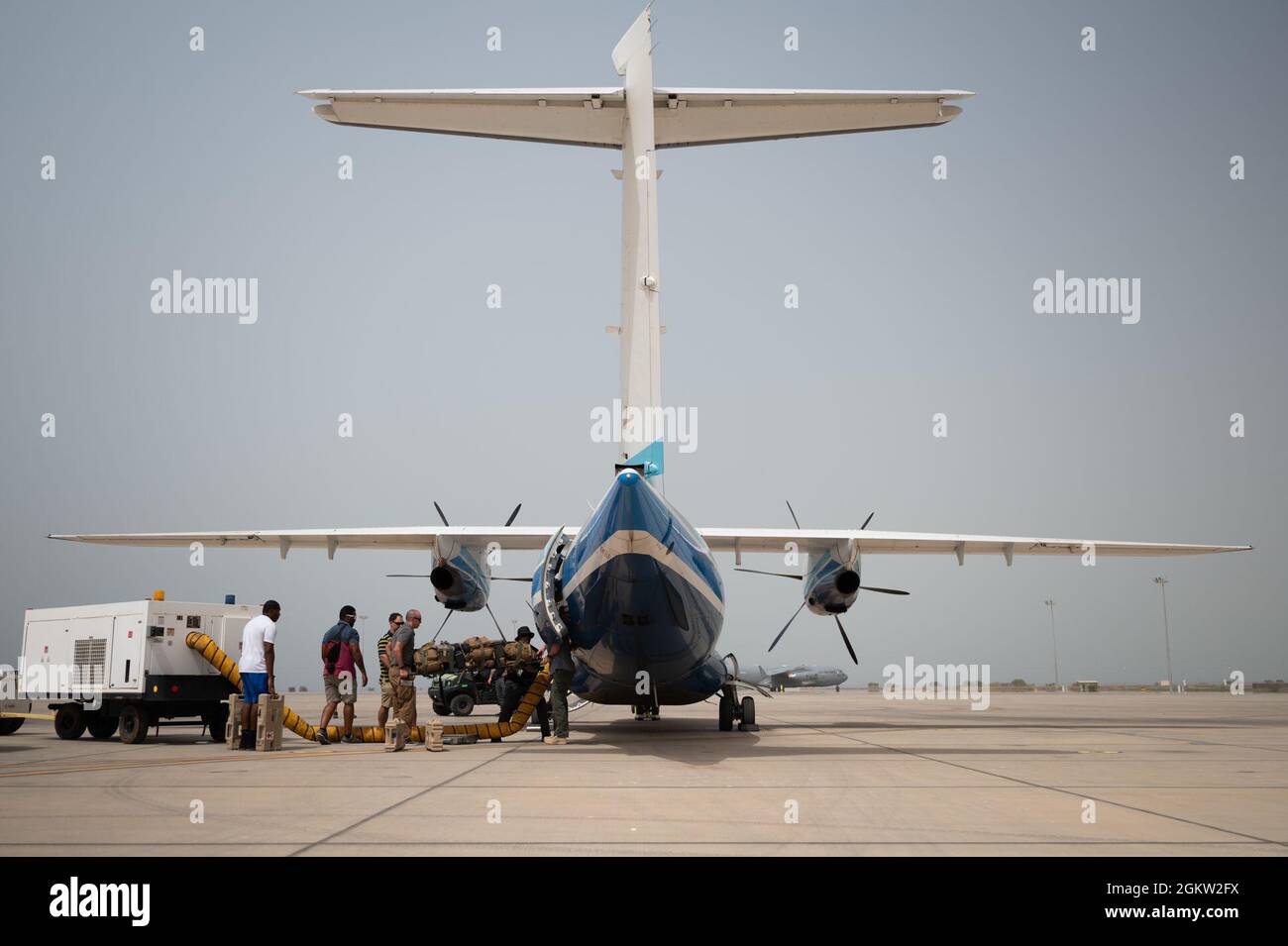 U.S. Airmen assigned to the Special Operations Task Force-East Africa ...