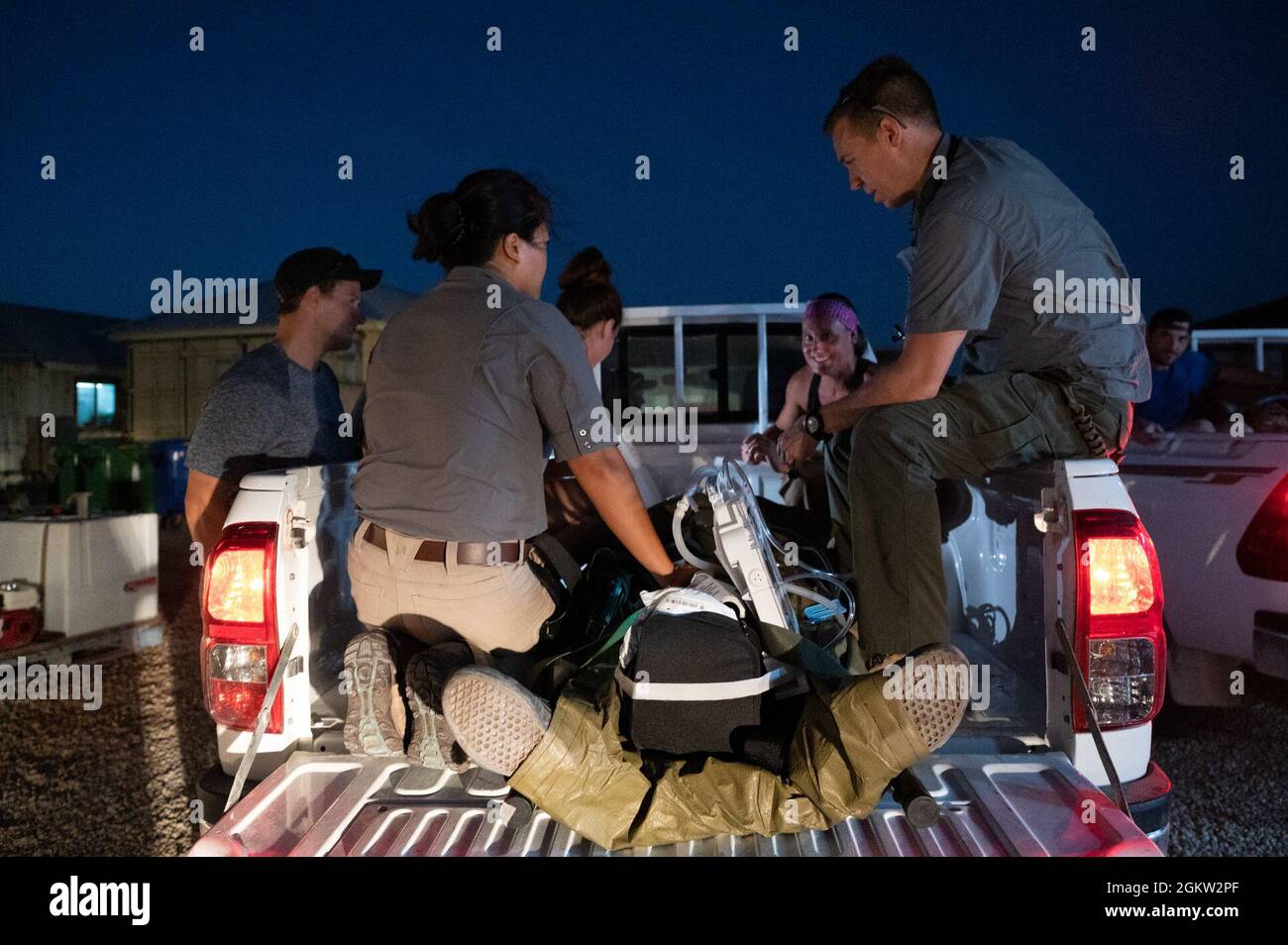 U.S. Airmen assigned to the Special Operations Task Force-East Africa ...