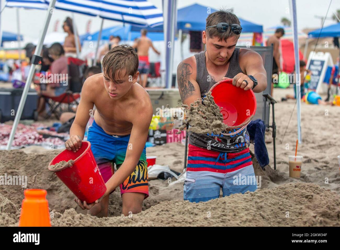 U.S. Marine Sgt. Austin Andrus, right, an instructor with the Assault ...