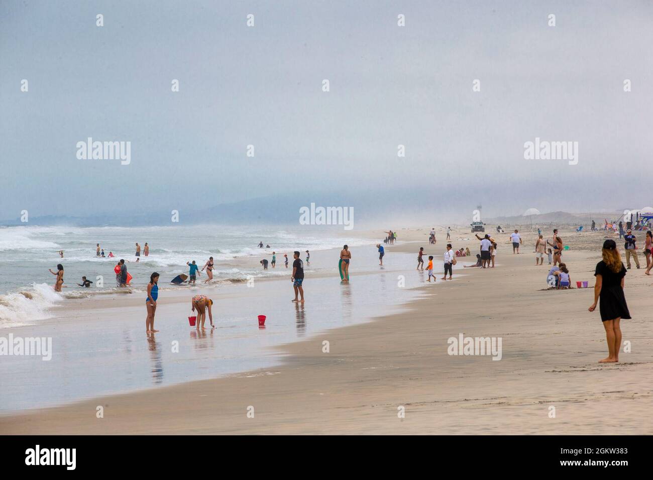 Marines, family members and guests gather for the Fourth of July Beach ...