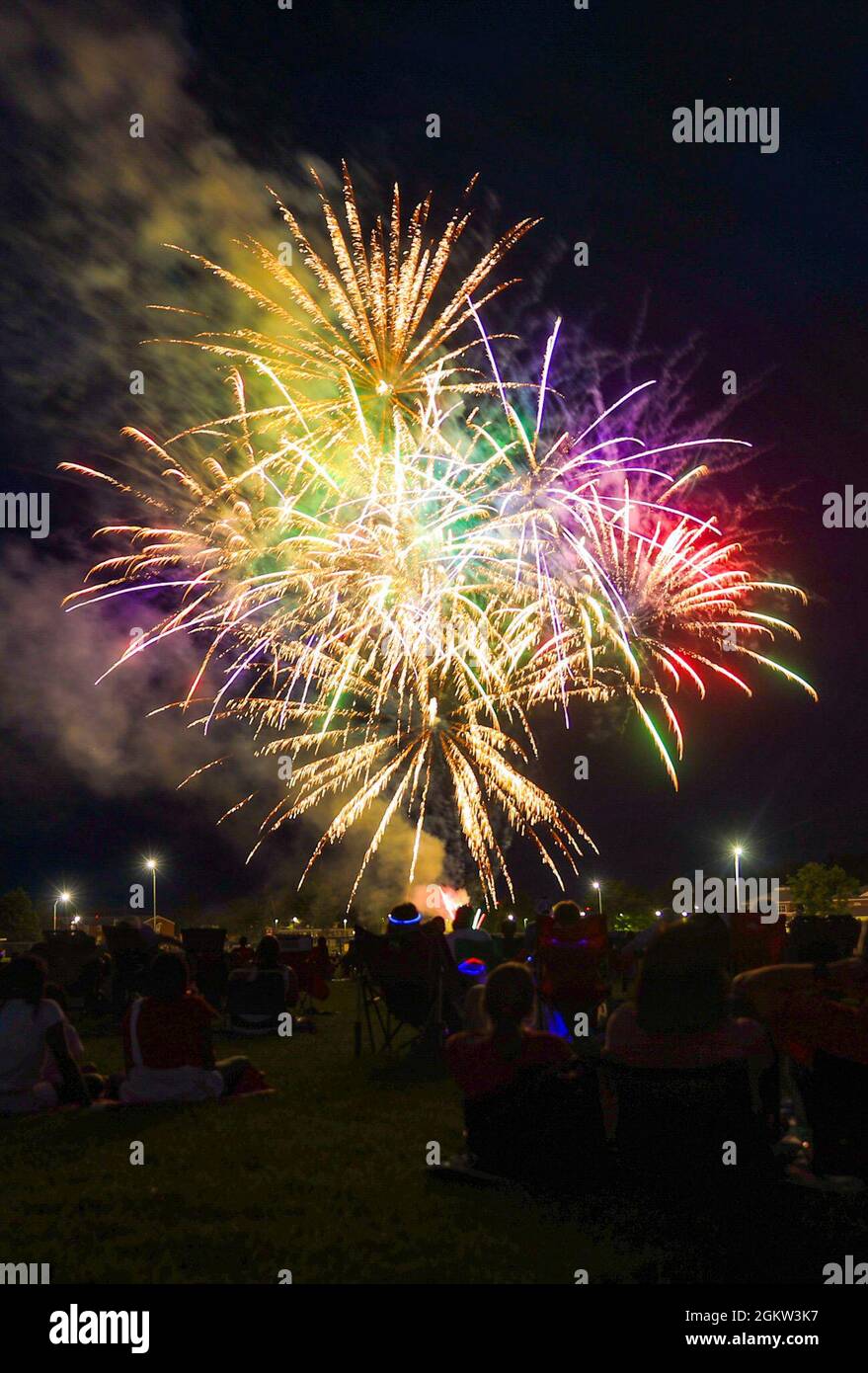 Guests at the MCCS Quantico 4th of July celebration watch the firework ...