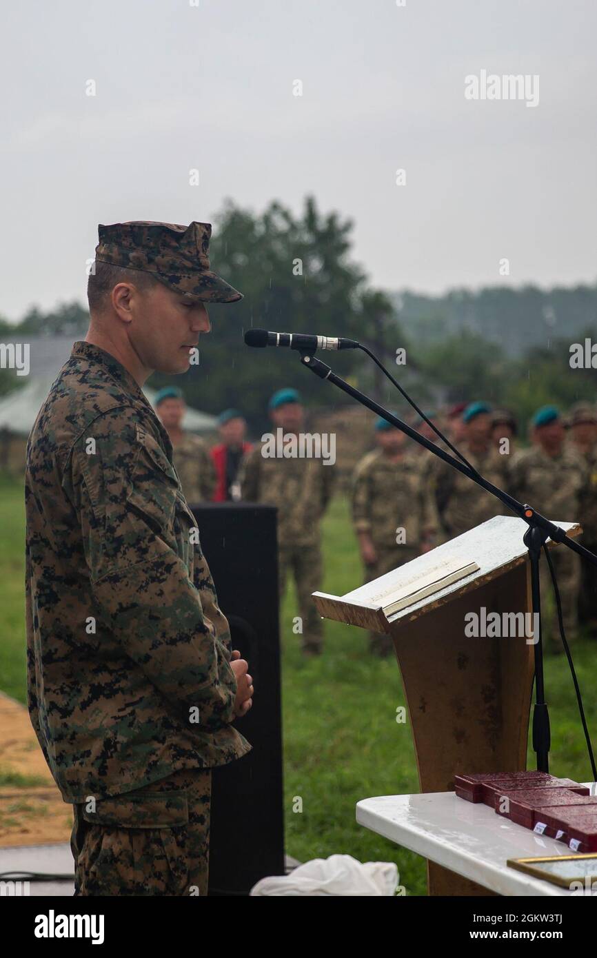 U.S. Marine Corps Lt. Col. Mastin Robeson the battalion commander with ...