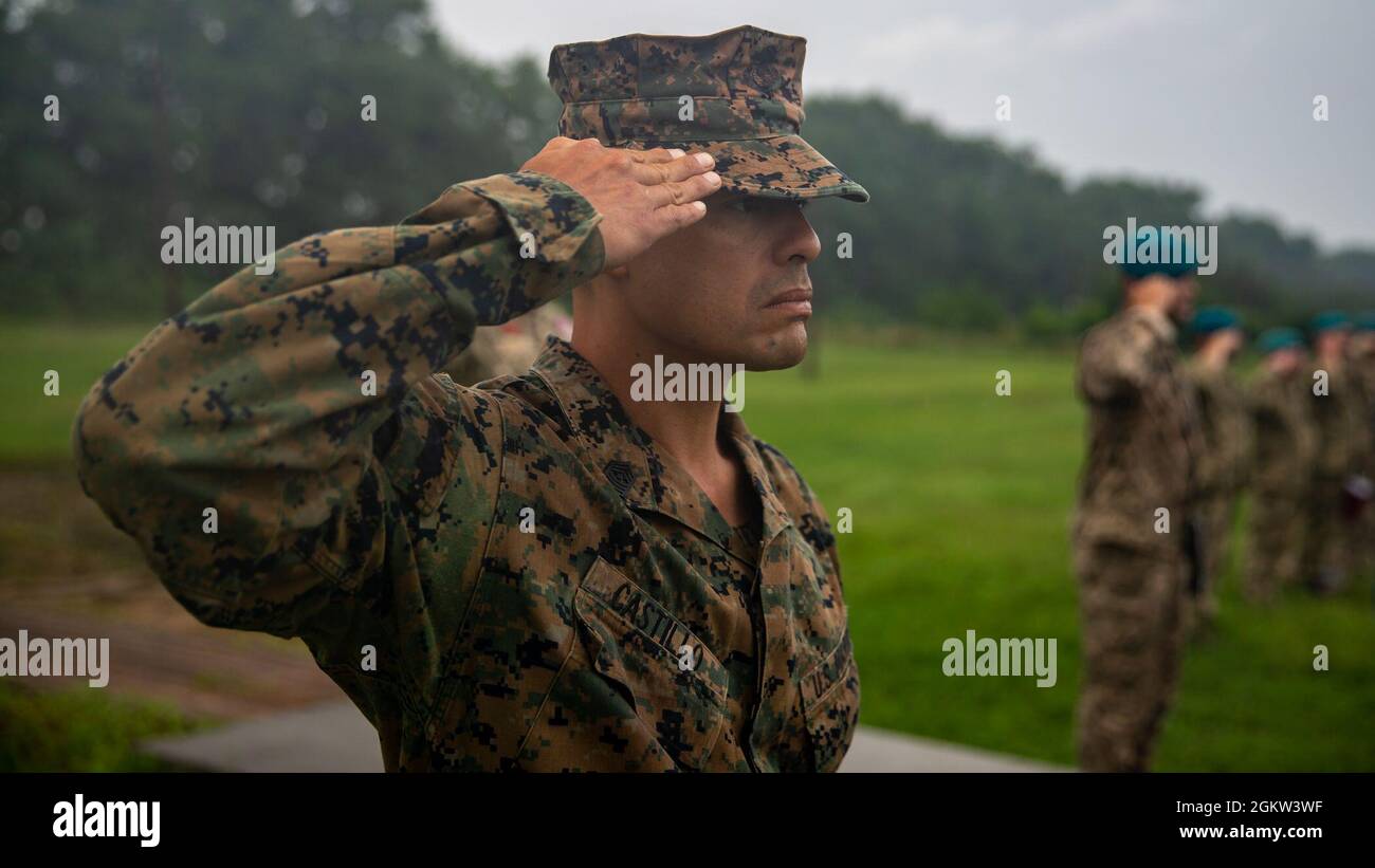 U.S. Marine Corps Sgt. Maj. Michael Castillo the battalion sergeant ...