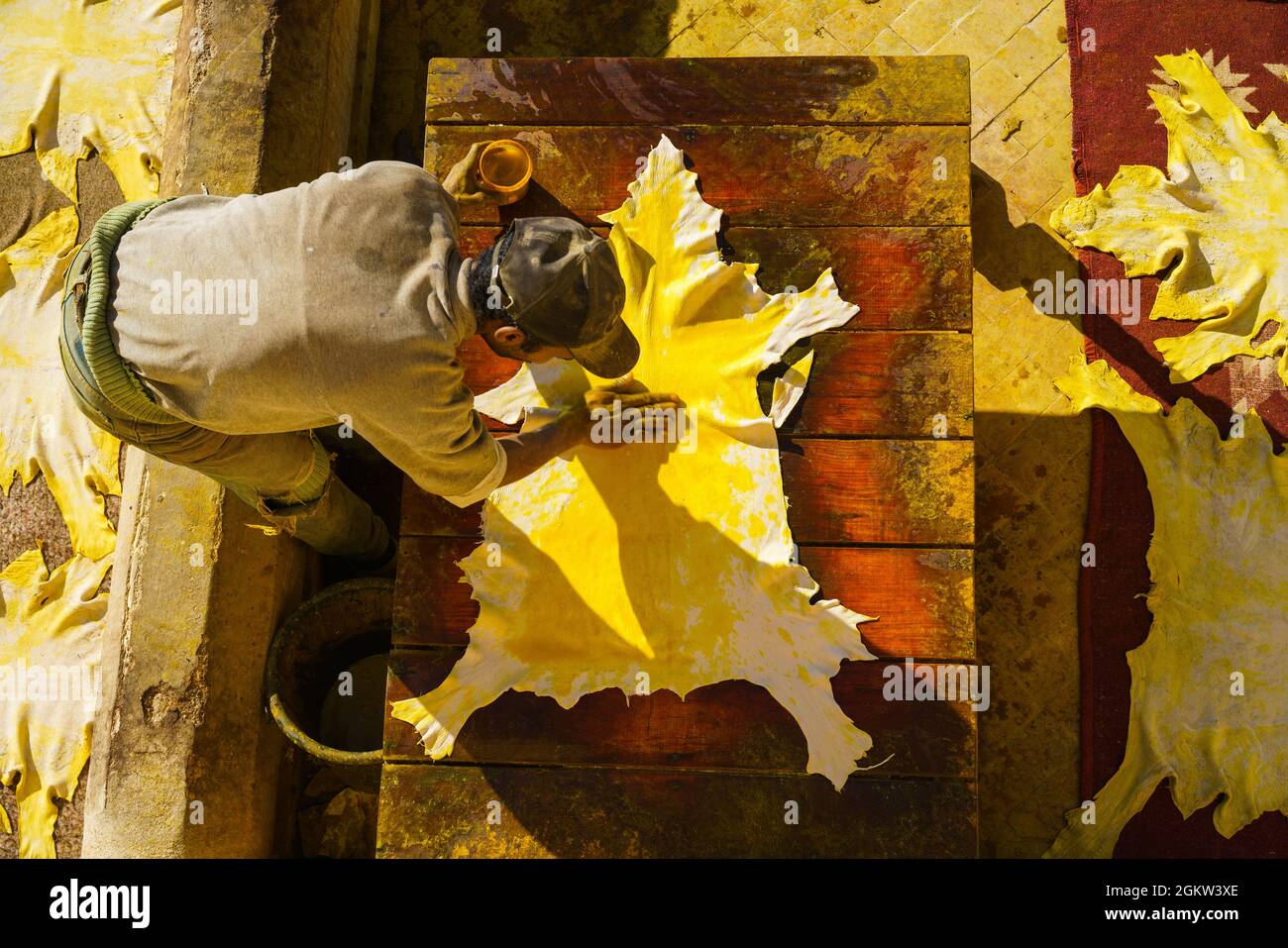 Leather Tannery, Fez, Morocco, Africa Stock Photo - Alamy
