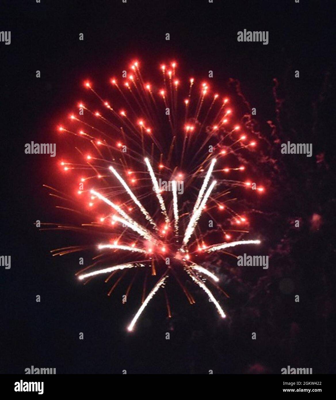 The firework display lit up the sky during the US Army Garrison ...