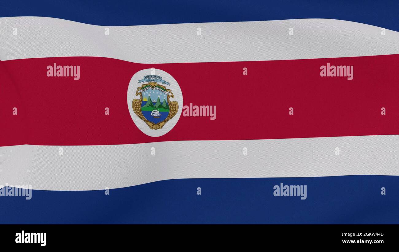 flag Costa Rica patriotism national freedom, 3D illustration Stock ...