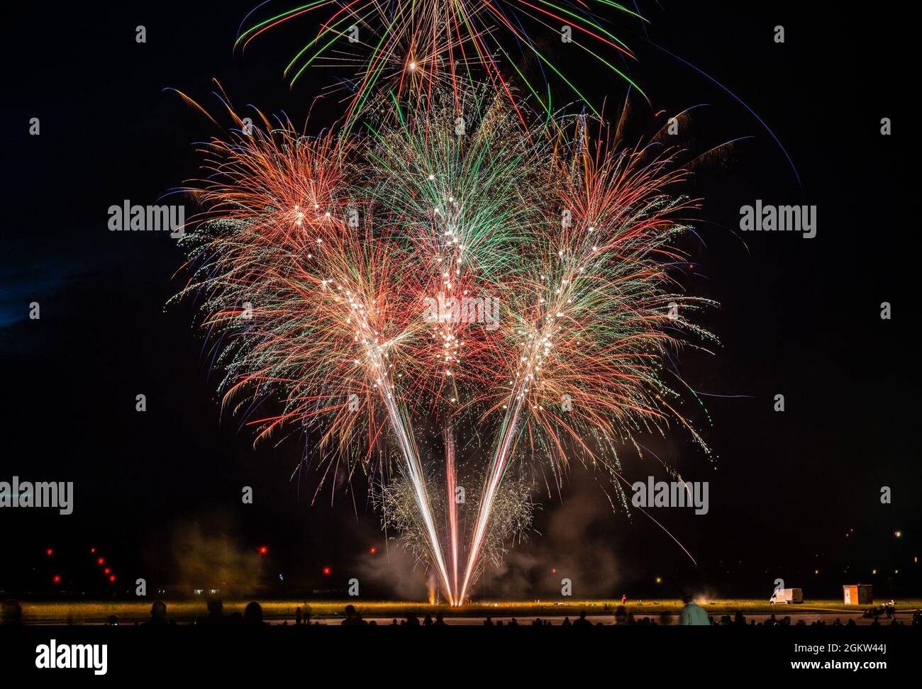Independence Day Fireworks on Clay Kaserne in Wiesbaden, Germany, July ...