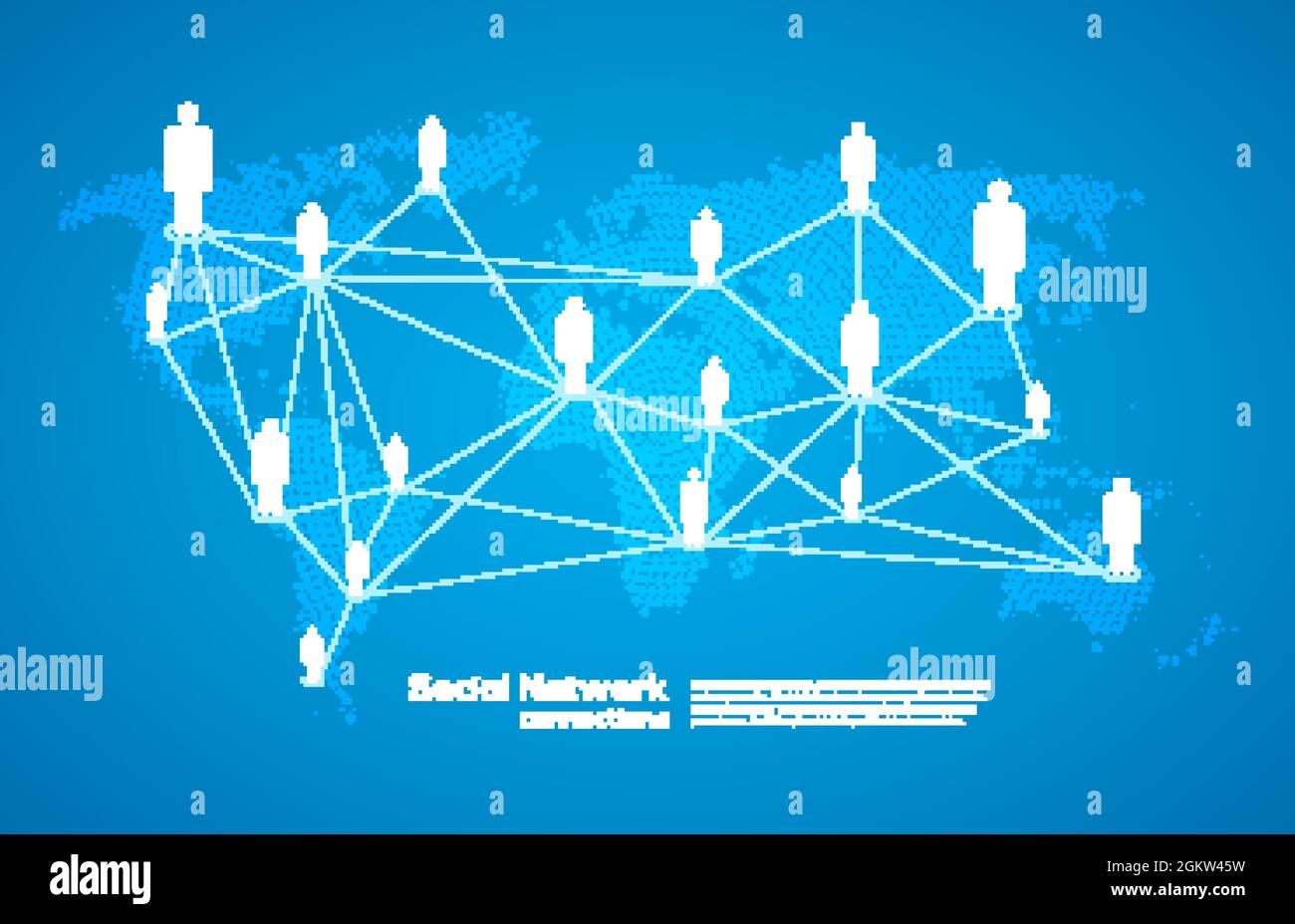 Social media and network connection map concept. World communication ...
