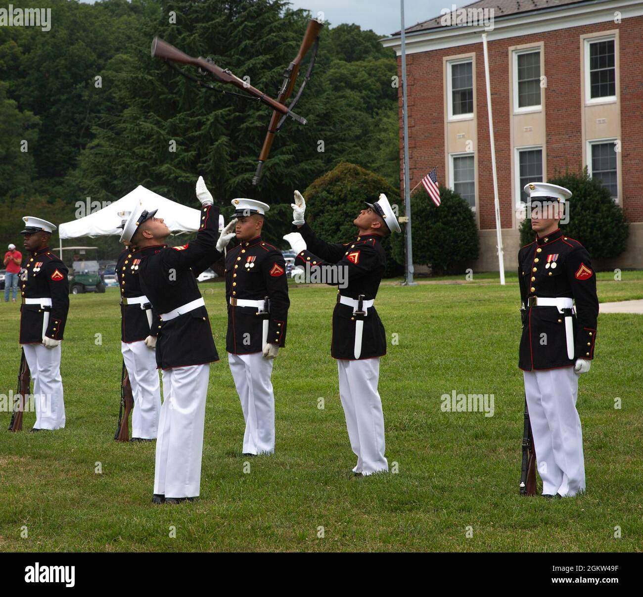 U.S. Marine Corps Silent Drill Platoon performs at the 4th of July ...