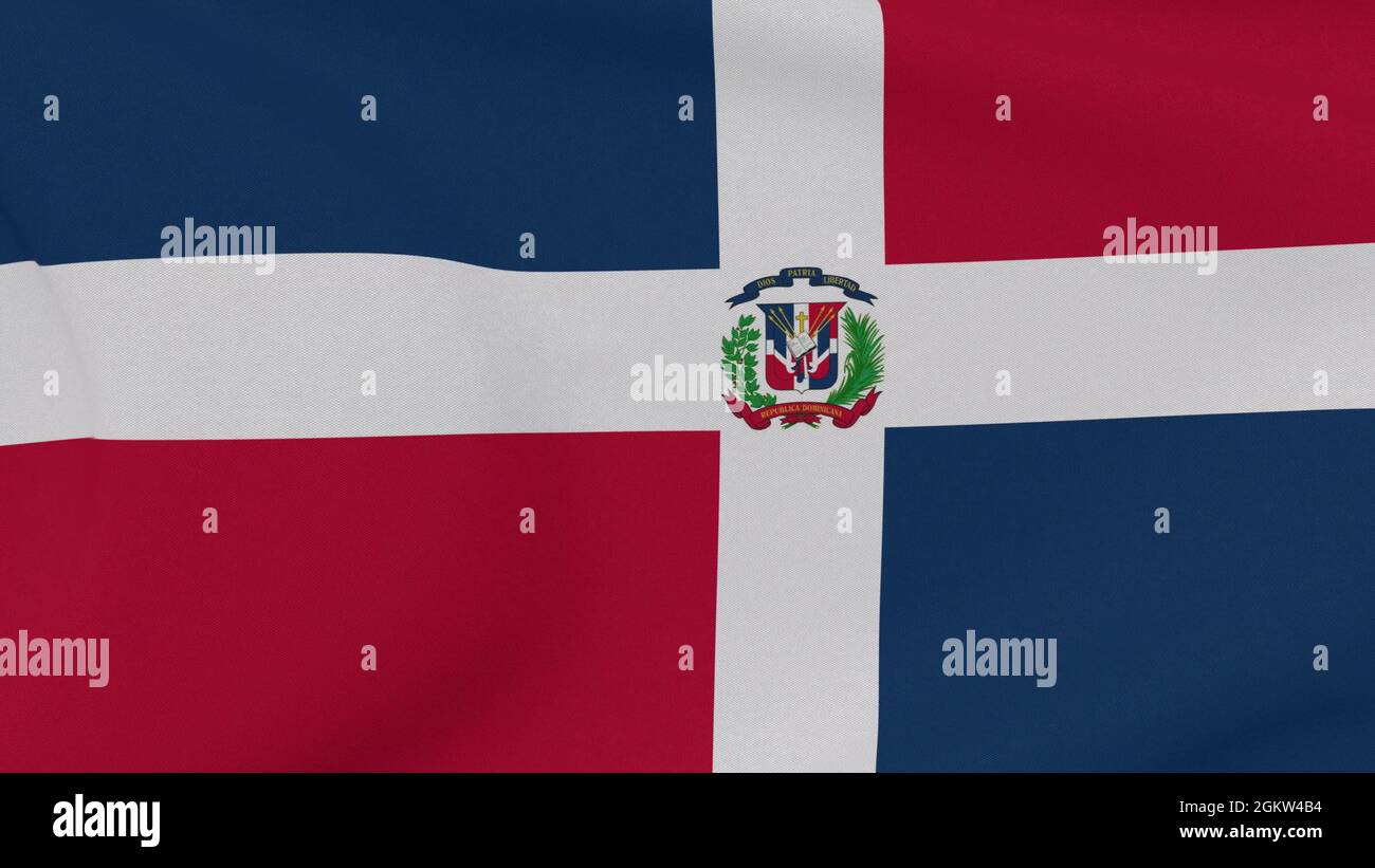flag Dominican Republic patriotism national freedom, 3D illustration ...
