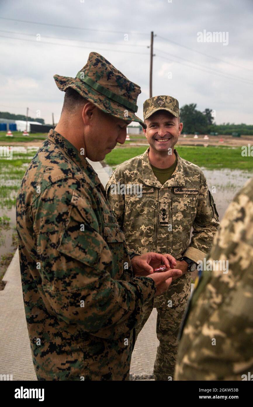 U.S. Marine Corps Lt. Col. Mastin Robeson the battalion commander with ...