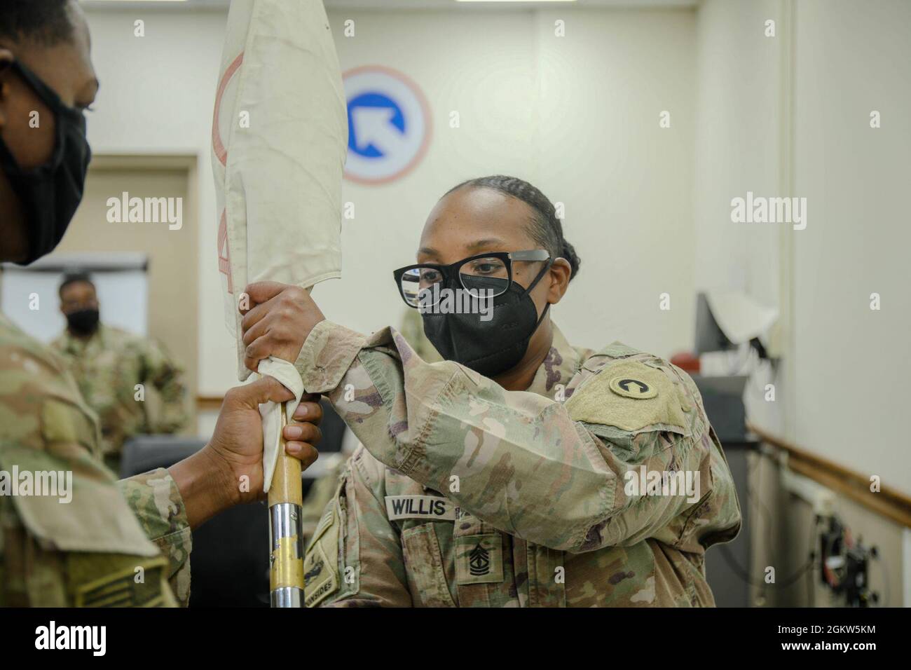 1st Sgt. Leah Willis, outgoing first sergeant, A Company, 1st Theater ...