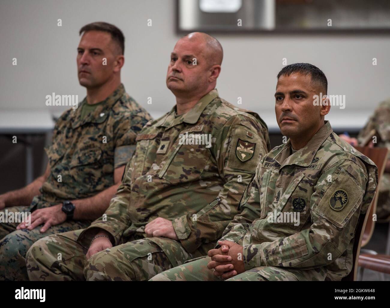 U.S. Marine Corps Lt. Col. Christopher Kupka, left, chief of staff for ...