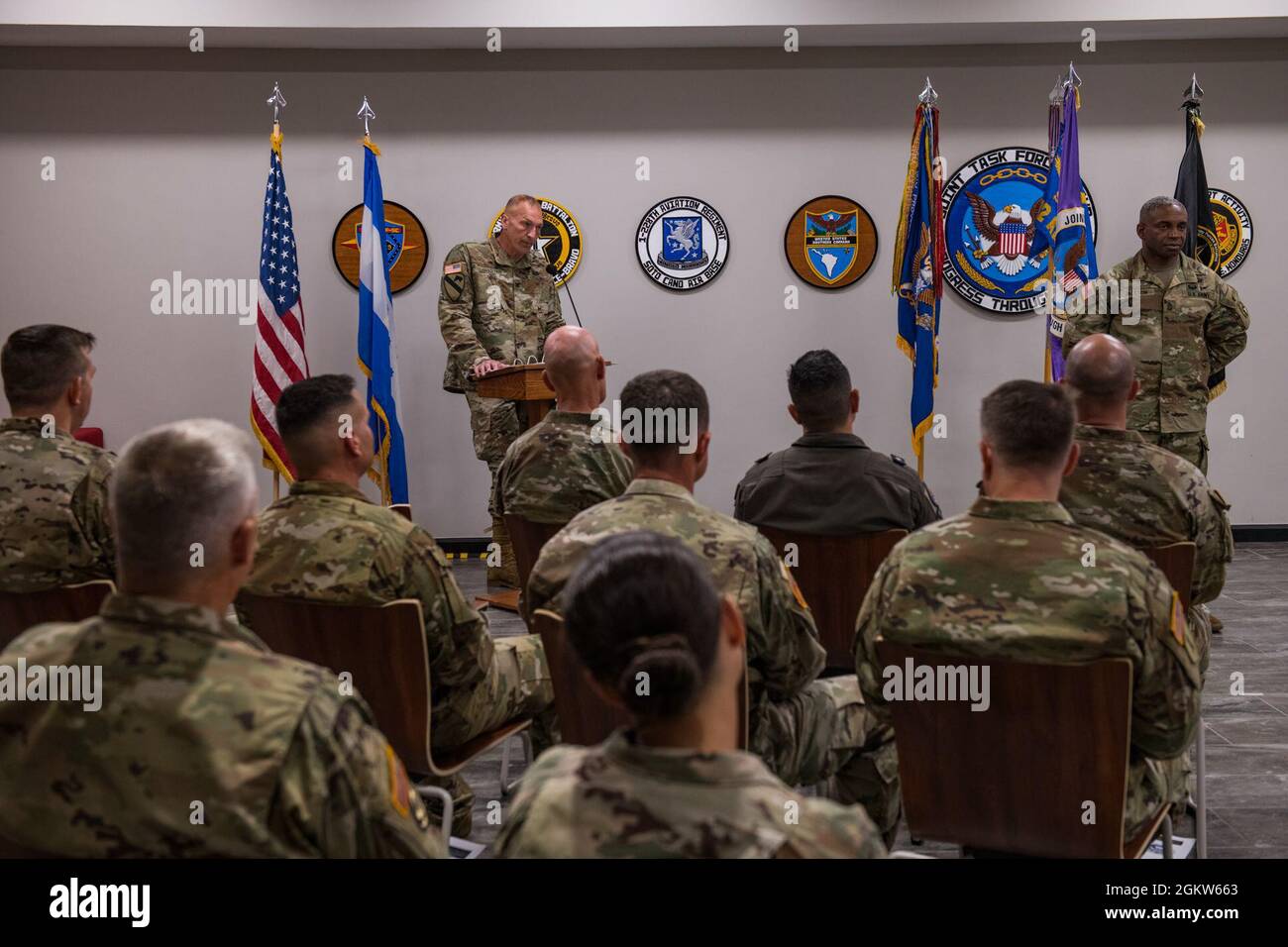 U.S. Army Col. Steven Gventer, commander of Joint Task Force-Bravo (JTF ...