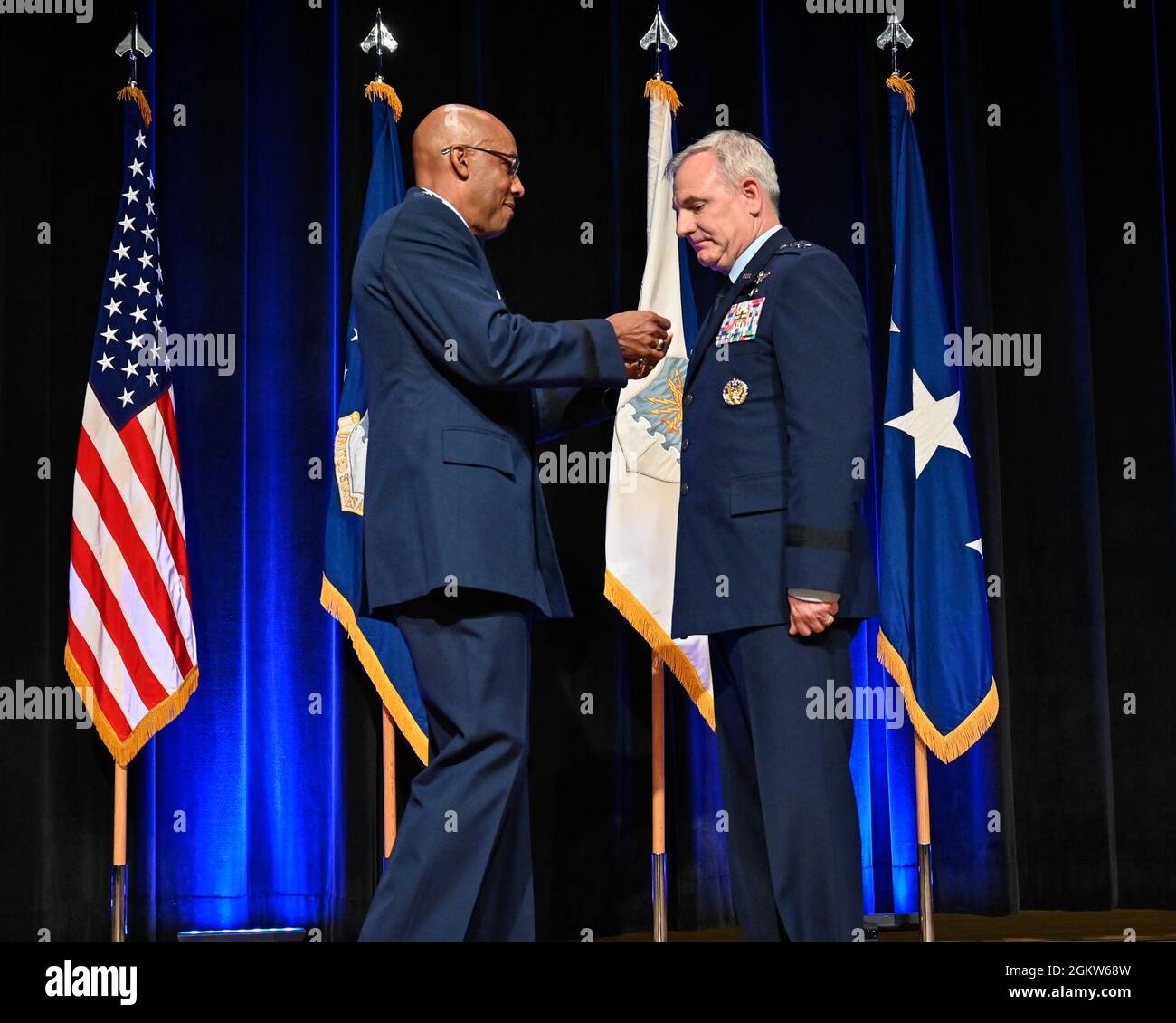 Air Force Chief of Staff Gen. CQ Brown, Jr. presents the Distinguished ...