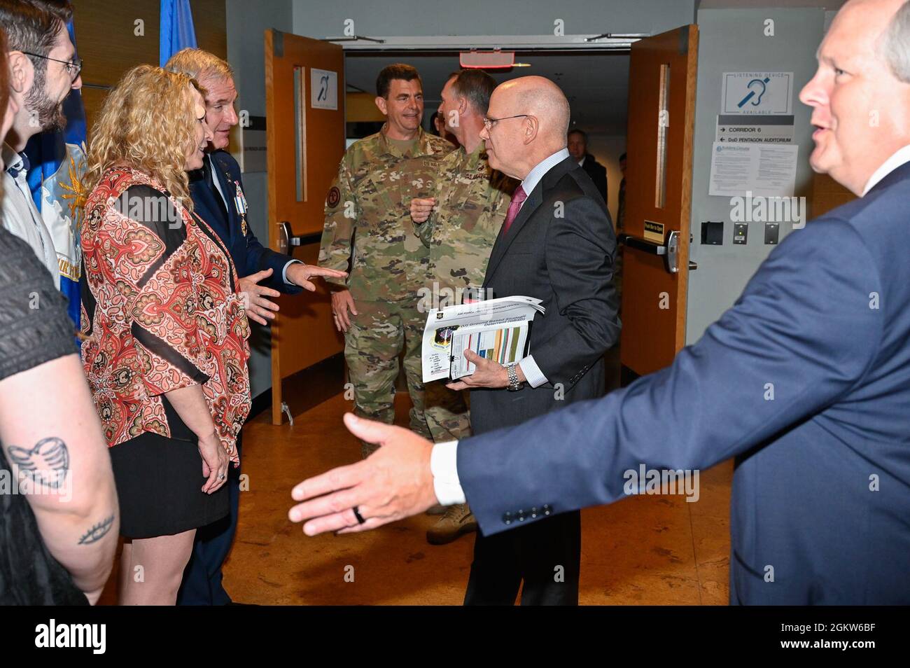 Guests greet Lt. Gen. Timothy Fay, Headquarters Air Force director of ...