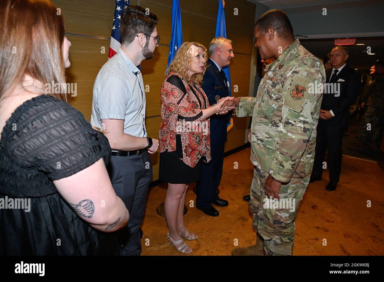 Guests greet Lt. Gen. Timothy Fay, Headquarters Air Force director of ...