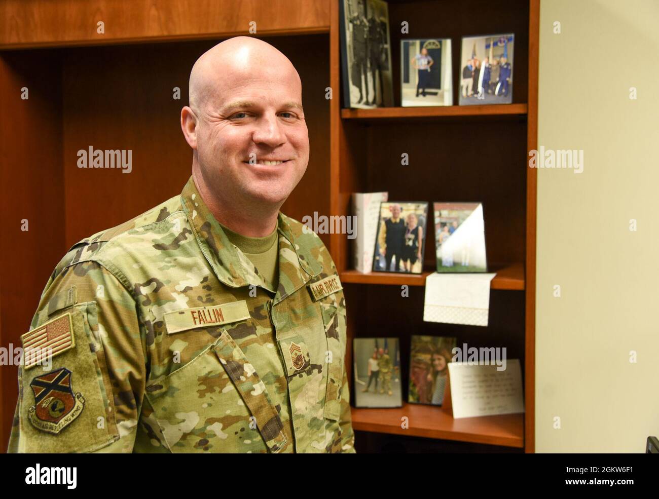 U.S. Air National Guard Command Chief Master Sgt. Nathan Fallin in his ...