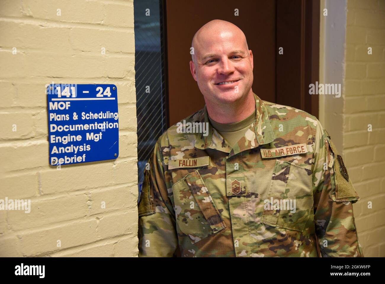 U.S. Air National Guard Command Chief Master Sgt. Nathan Fallin in his ...