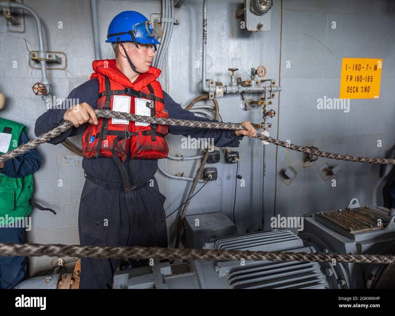 210706-N-NY362-1041 ARABIAN SEA (July 6, 2021) - Seaman Dylan Shimkus ...