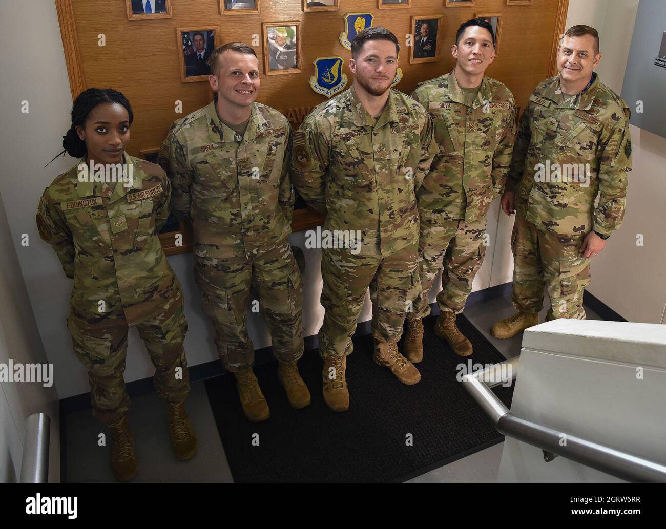 U.S. Air Force Col. Jesse Friedel, right, 35th Fighter Wing commander ...