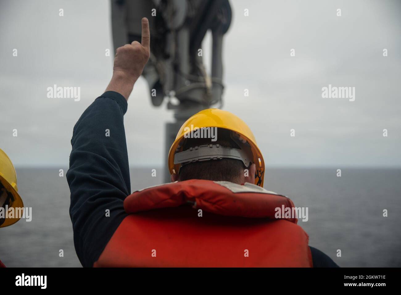 PACIFIC OCEAN (July 6, 2021) U.S. Navy Boatswain’s Mate 2nd Class Mark ...