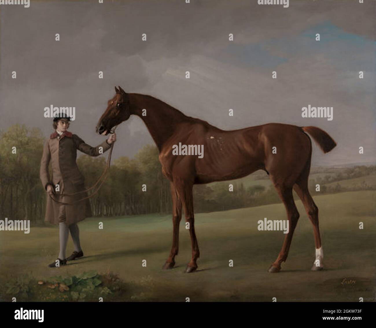 Vintage George Stubbs horse painting art Stock Photo - Alamy