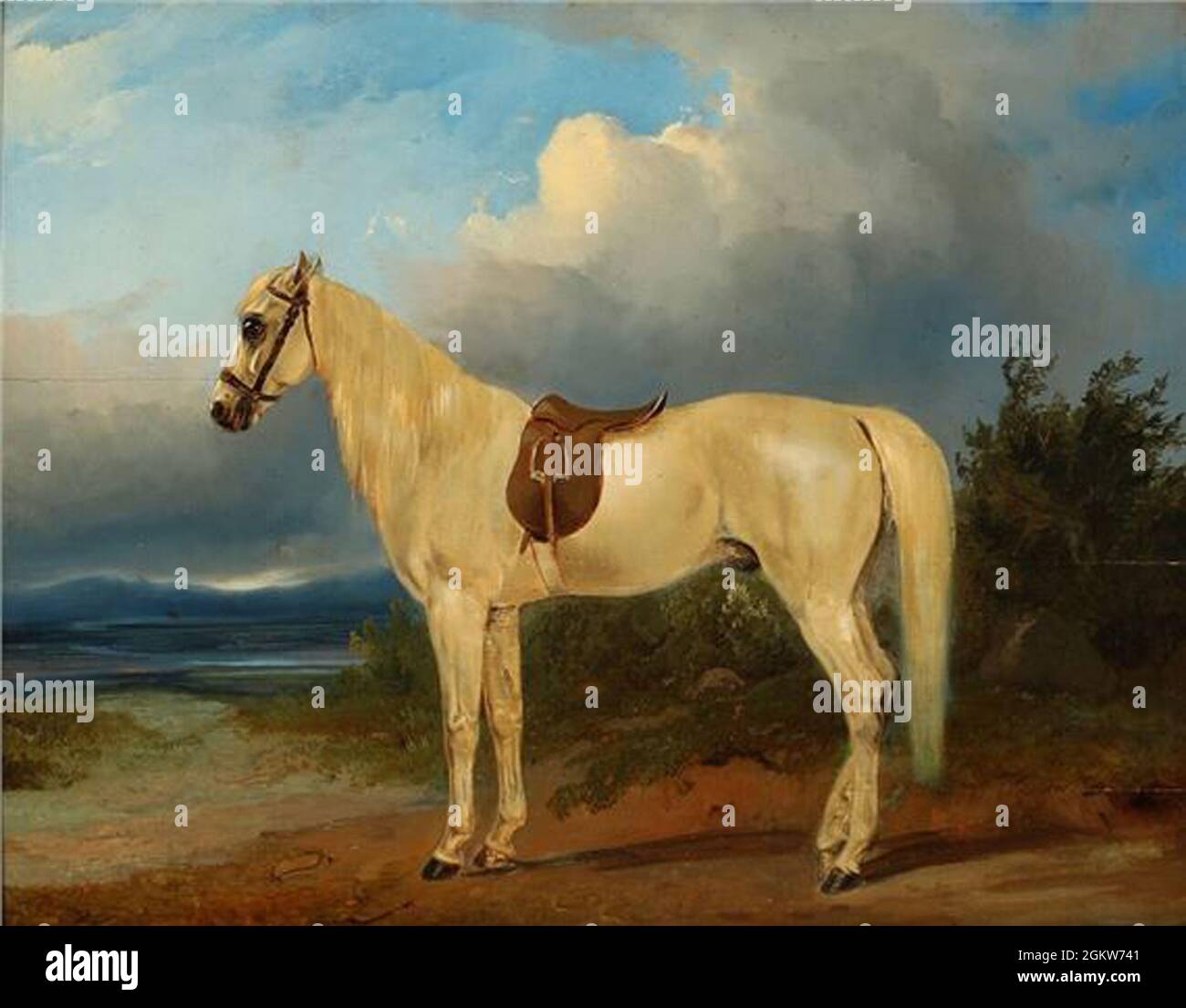 Vintage George Stubbs horse painting art Stock Photo - Alamy