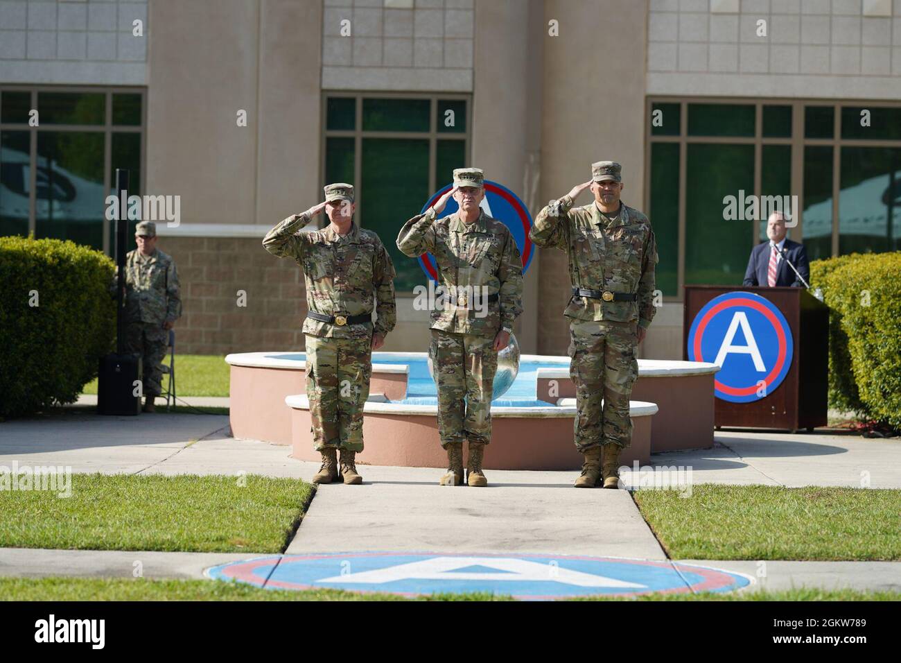 U.S. Army Central Commanding General, Lt. Gen. Terry Ferrell (center ...