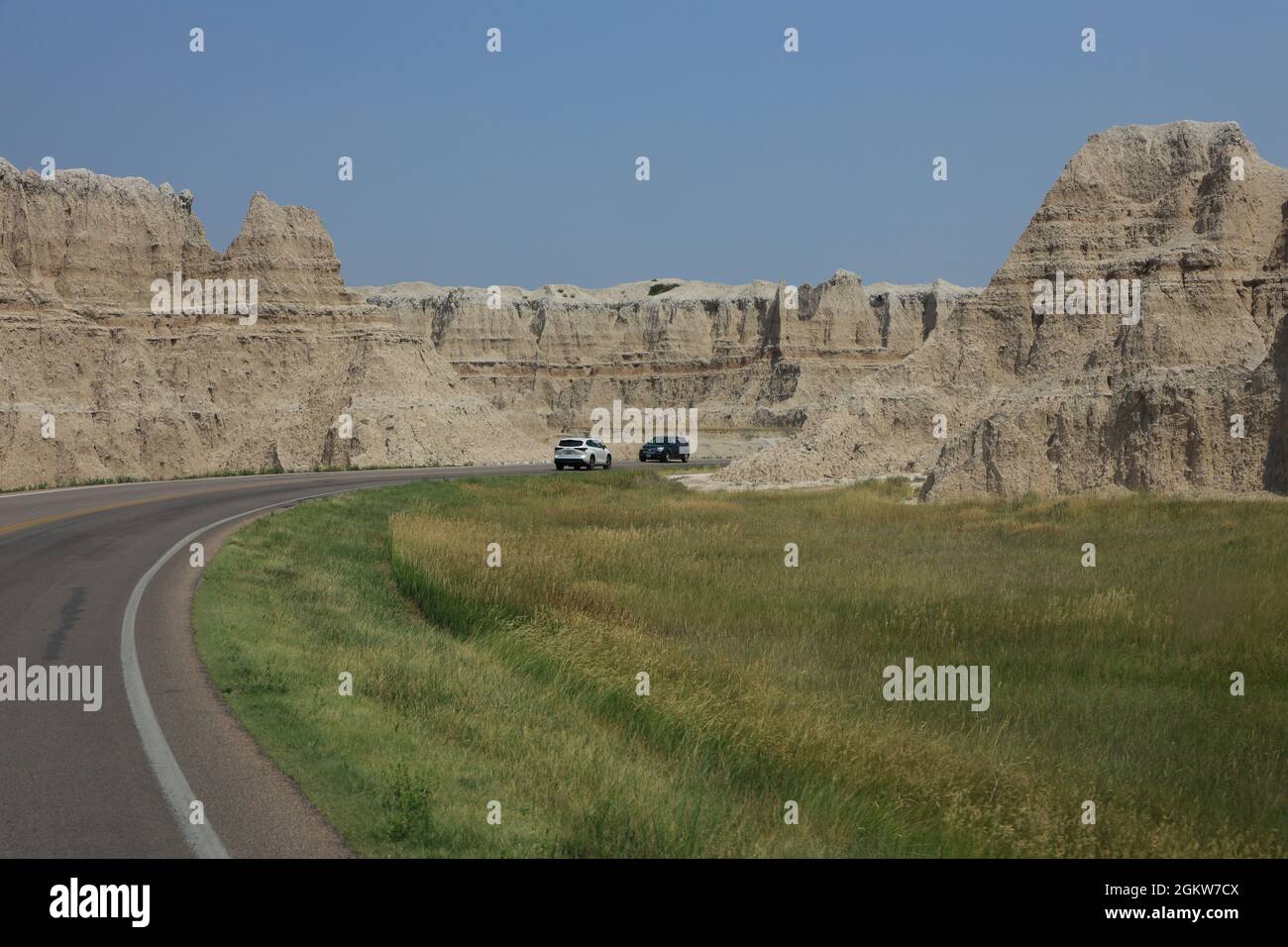Badlands Loop Road in Badlands National Park.South Dakota.USA Stock ...