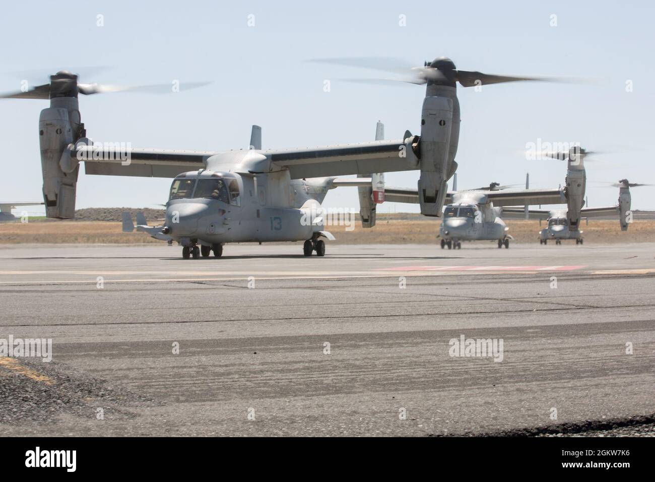 U.S. Marine Corps MV-22B Ospreys with Marine Medium Tiltrotor Squadron ...
