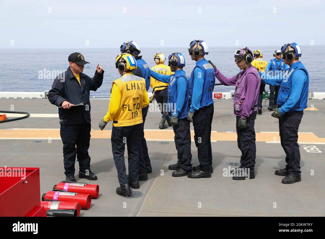 210707-N-VJ326-1263 PACIFIC OCEAN (July 7, 2021) – Sailors participate ...