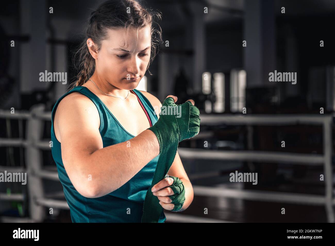 Boxer getting ready fight hi-res stock photography and images - Alamy
