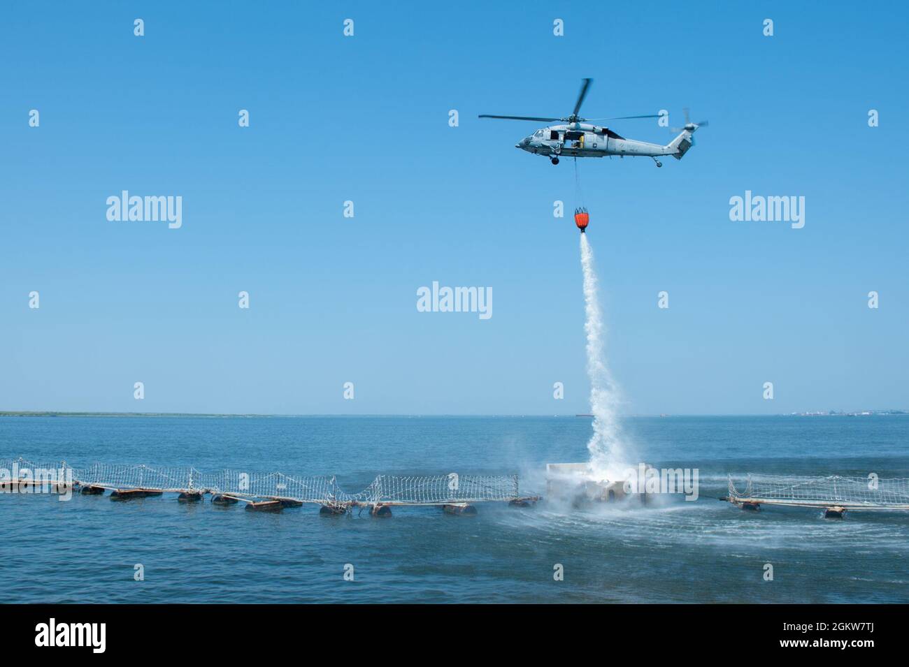 NORFOLK, Va. (July 7, 2021) An MH-60S Knighthawk, attached to ...