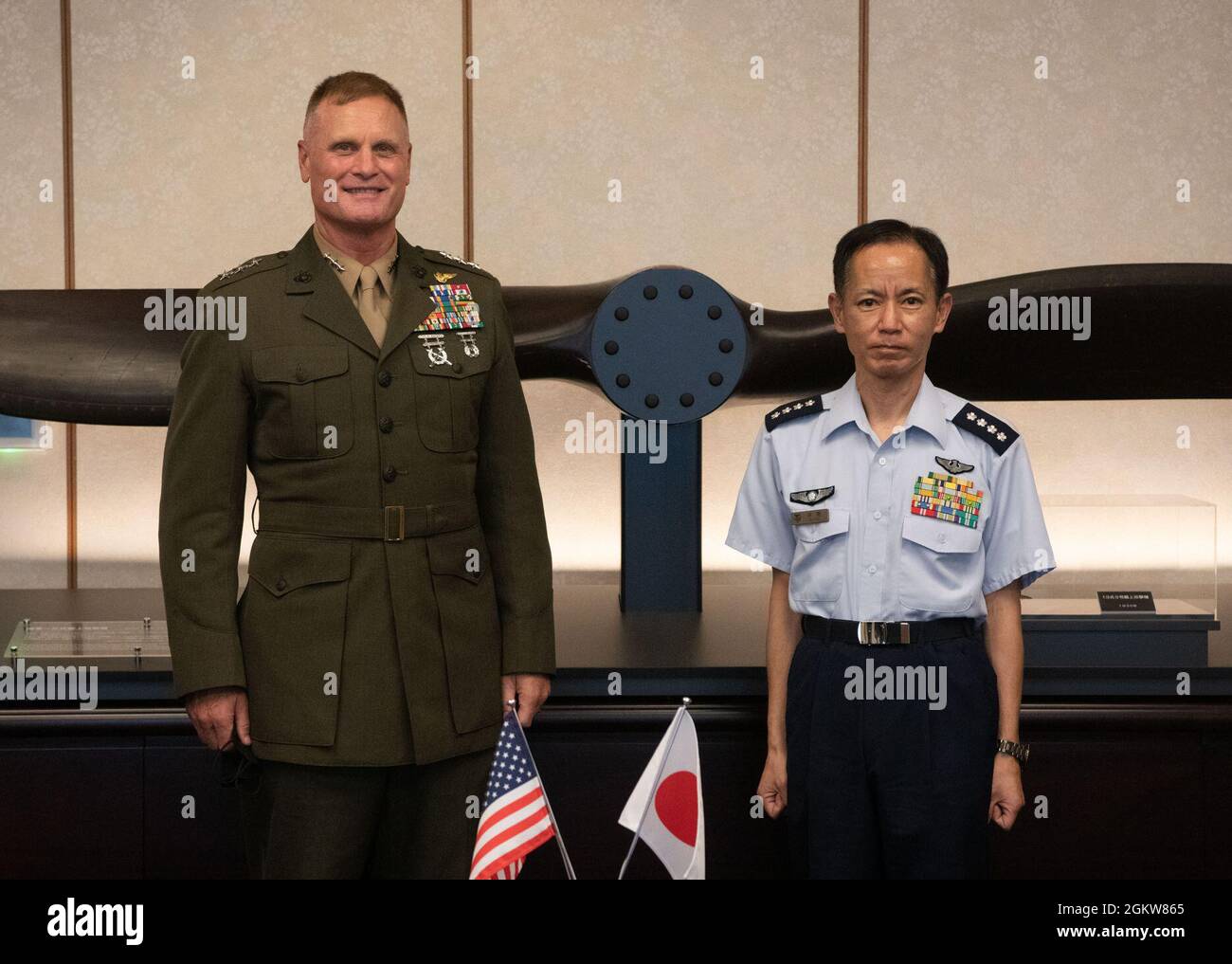 Lt. Gen. Steven R. Rudder (left), commander, U.S. Marine Corps Forces ...