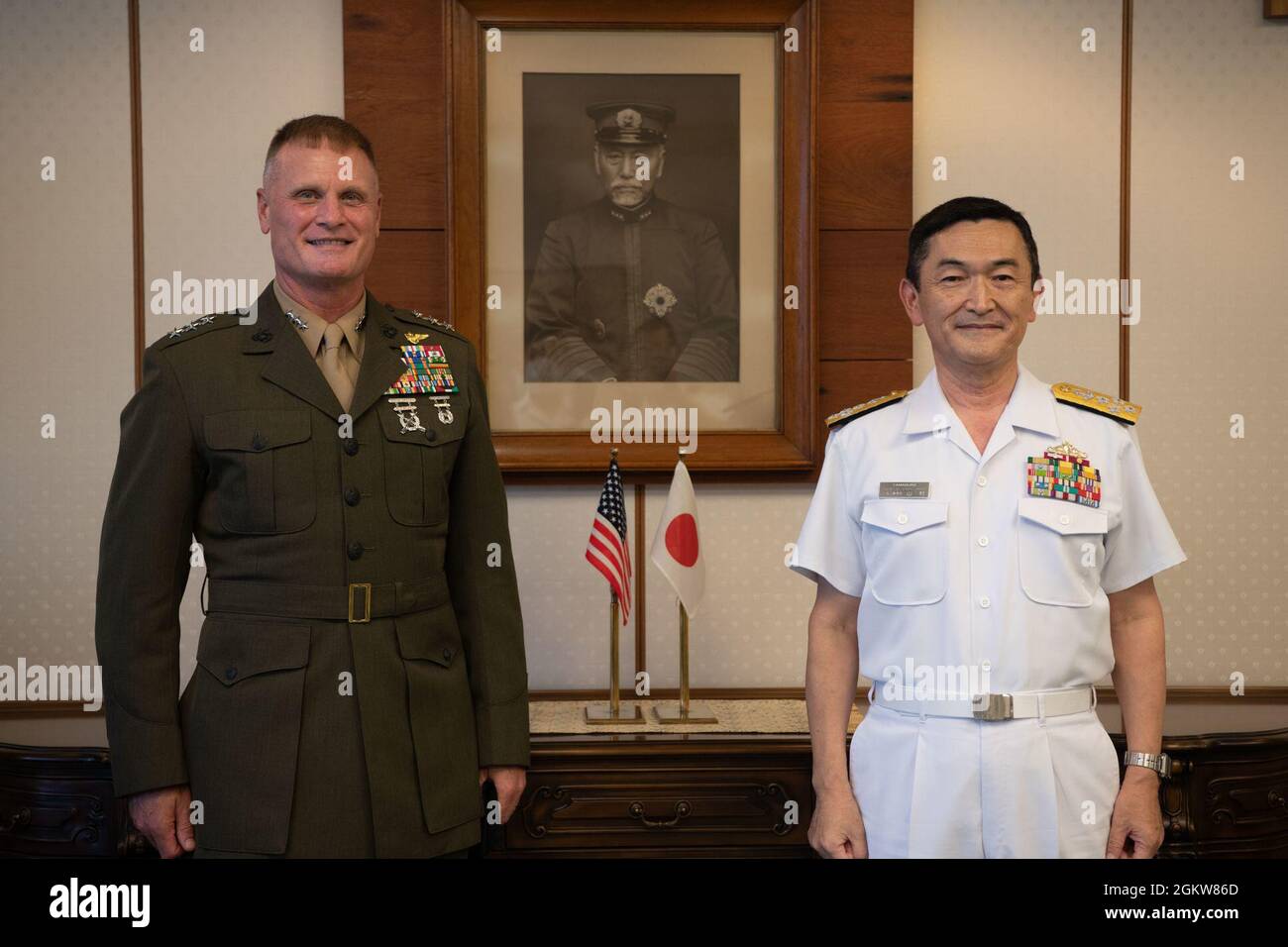 Lt. Gen. Steven R. Rudder (left), commander, U.S. Marine Corps Forces ...