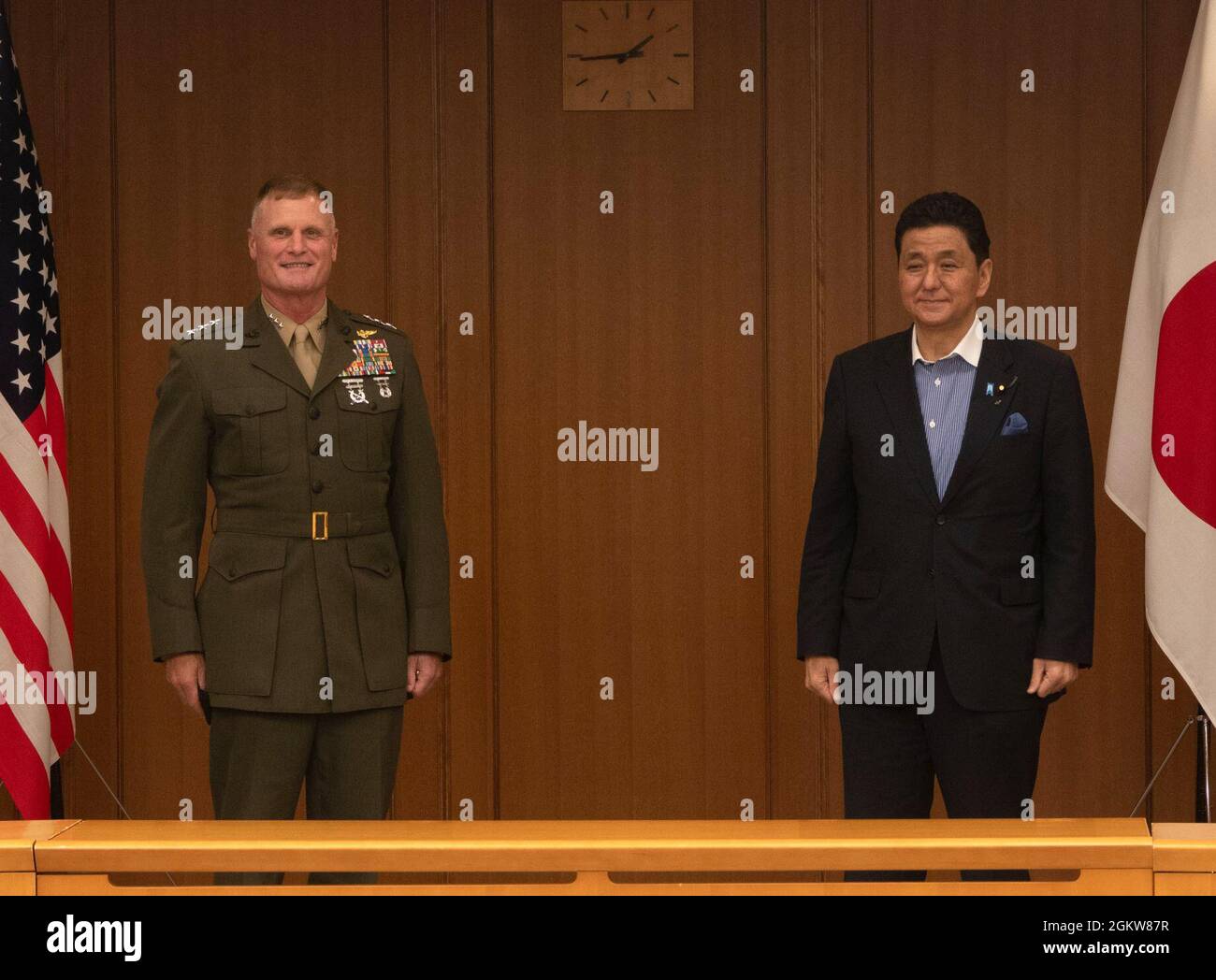 Lt. Gen. Steven R. Rudder (left), commander, U.S. Marine Corps Forces ...