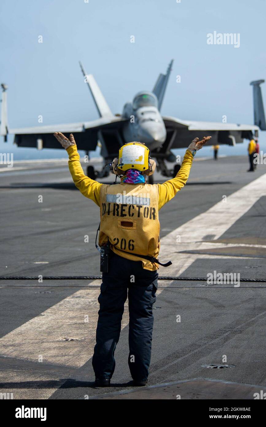 210707-N-DW158-1028 ARABIAN SEA (July 7, 2021) – Aviation Boatswain’s ...