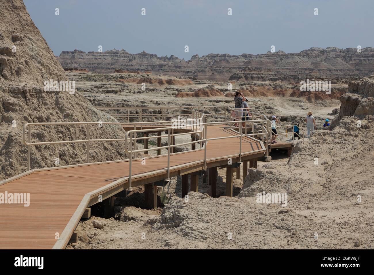 Fossil Exhibit Trail in Badlands National Park.South Dakota.USA Stock ...