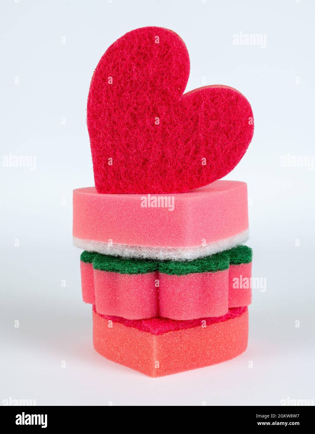 Cleaning sponges of different shapes and colors Stock Photo - Alamy