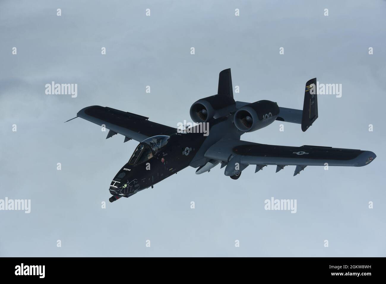 A black and grey U.S. Air Force A-10 Thunderbolt II from the Indiana ...