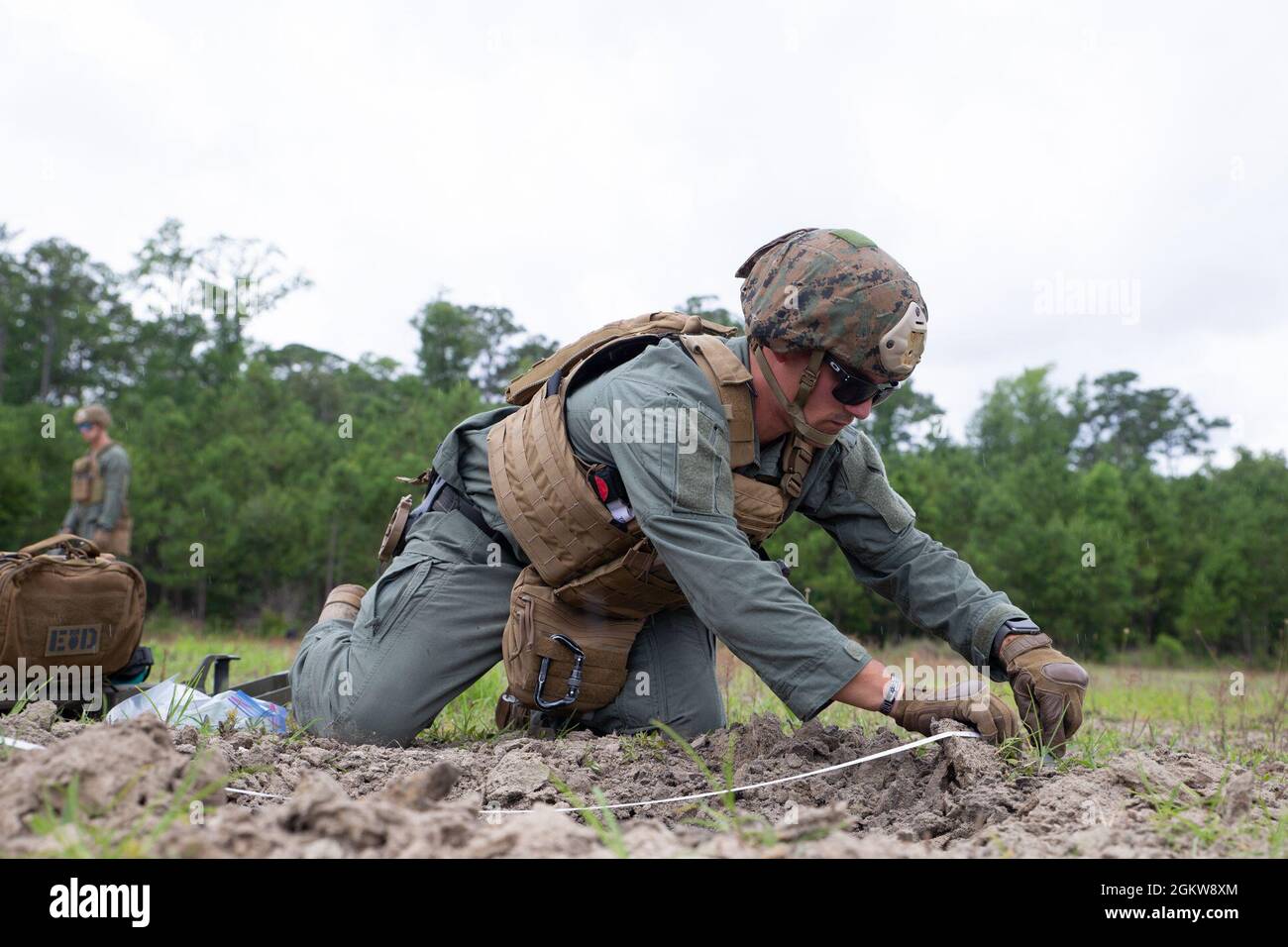 U.S. Marine Corps Sgt. Brian Wielhouwer, an Explosive Ordnance Disposal ...