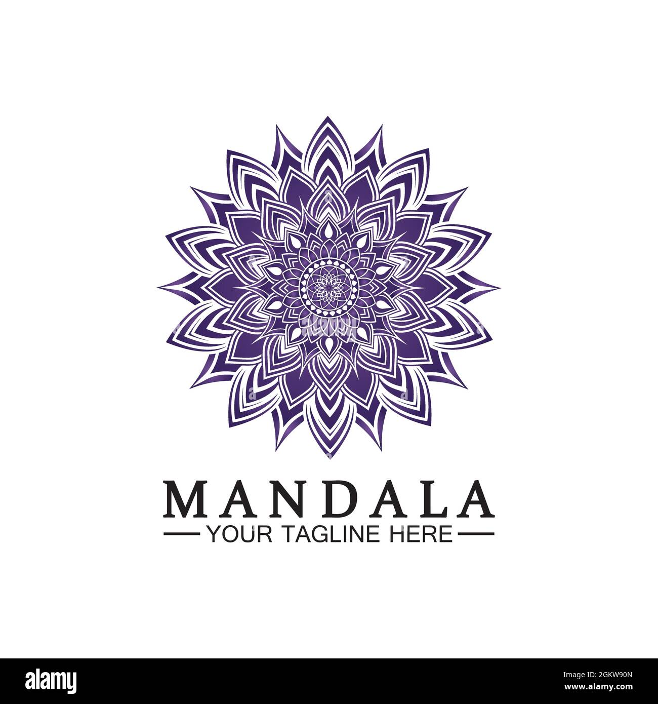 Circle pattern petal Flower Mandala Vector logo template illustration ...