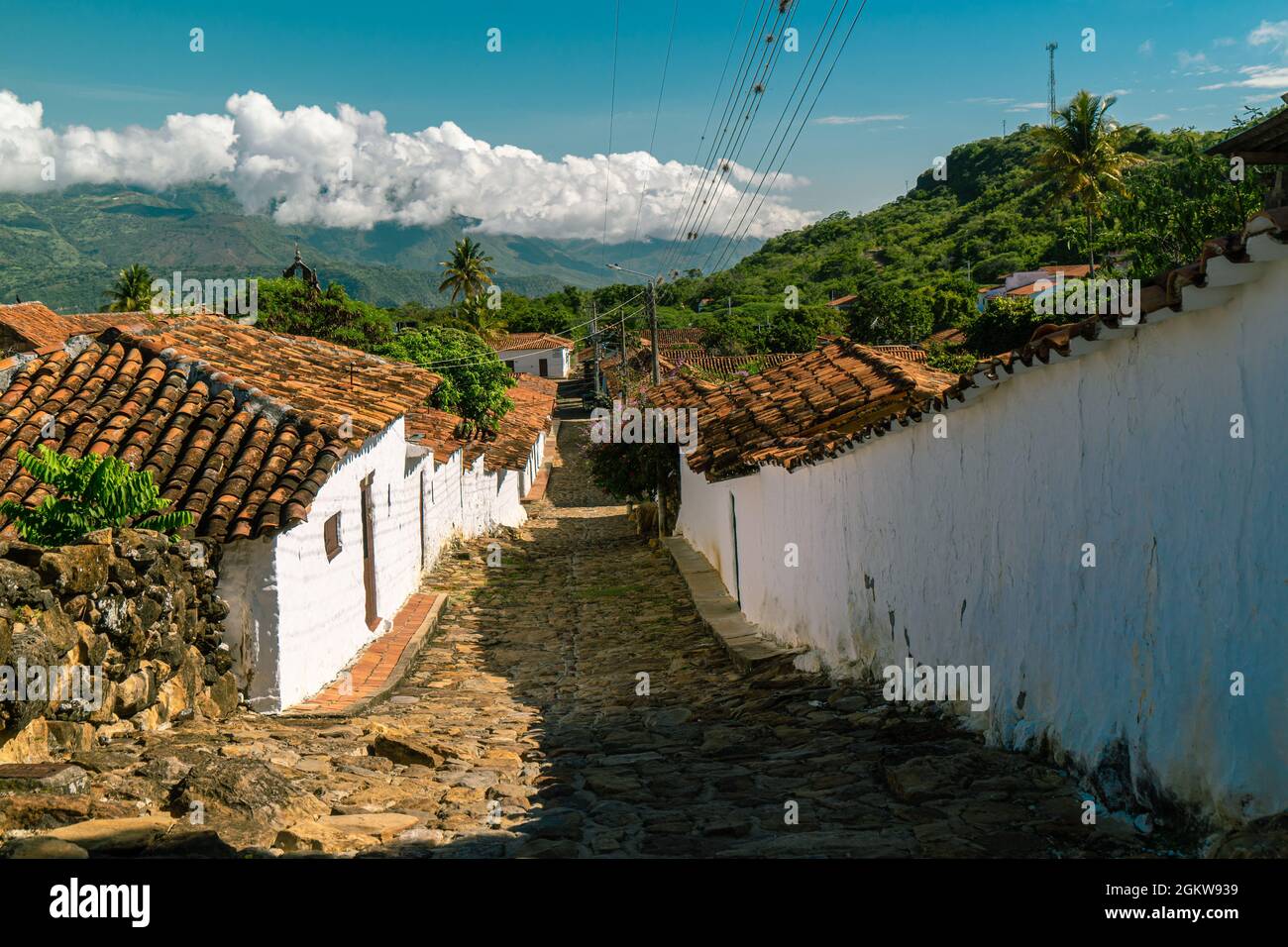 Old historical ancient hiking road way "El Camino Real" in Guane ...