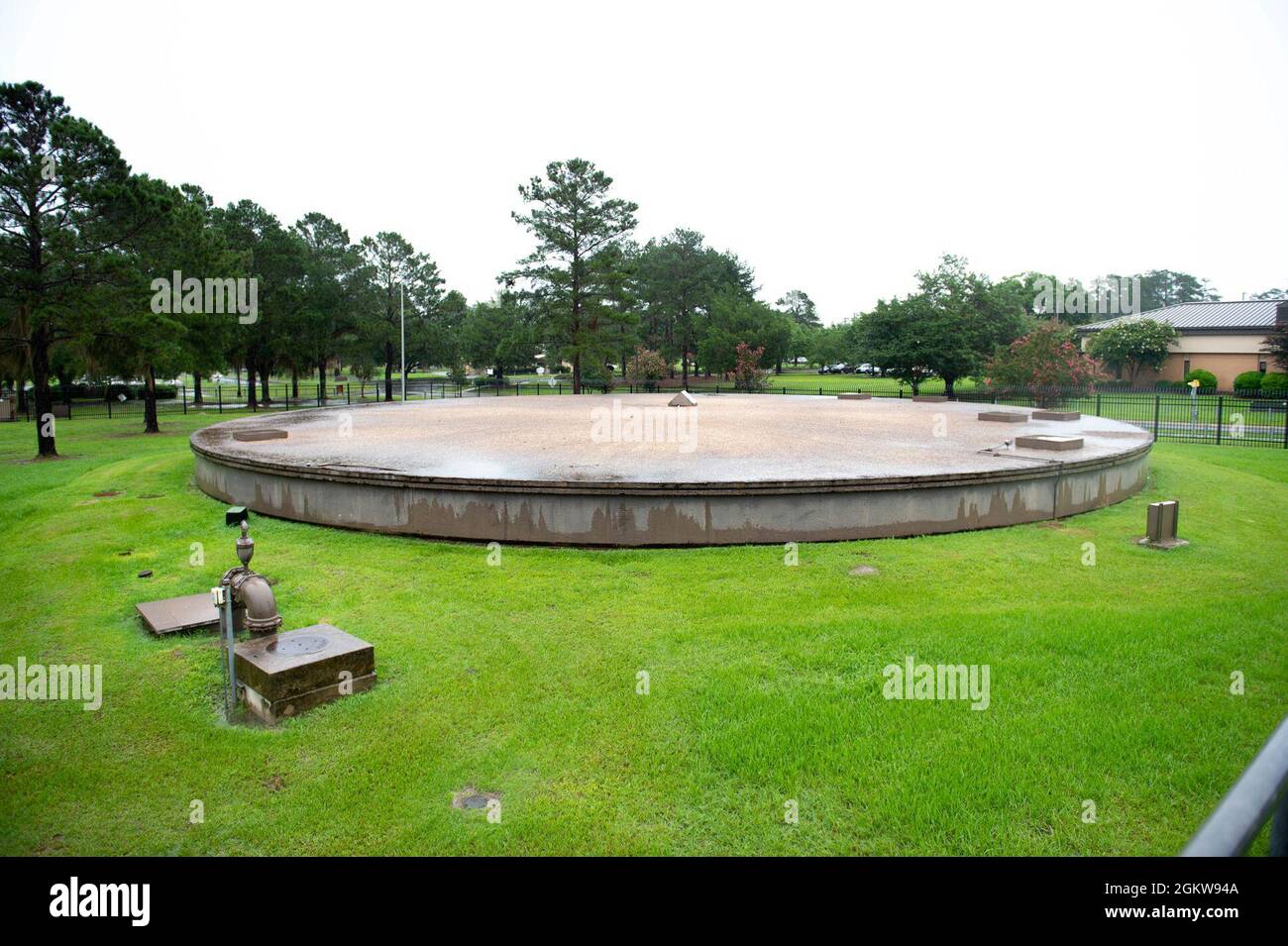 The underground storage facility next to the water treatment plant at ...